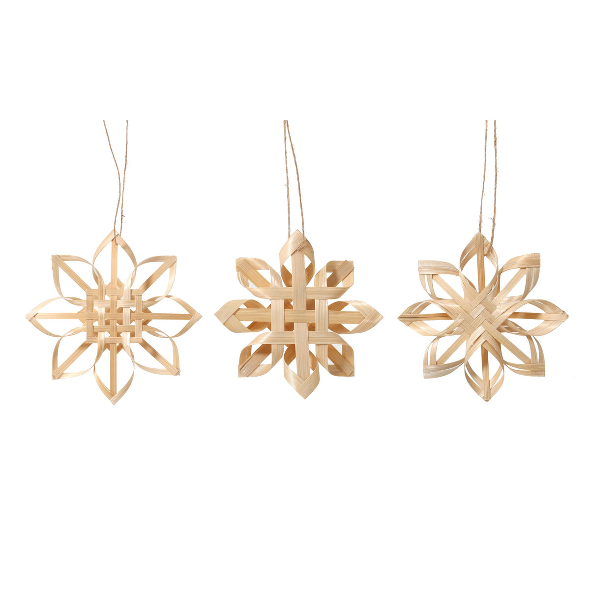 Robert Gordon - Set Of 3 Woven Snowflake Decorations – Gioco Giro
