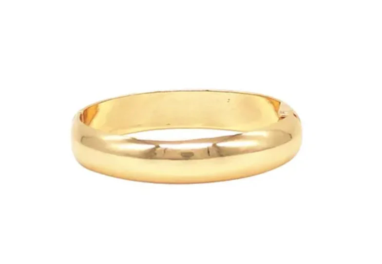 Fabienne - Round Plain Hinged Bangle – Gioco Giro